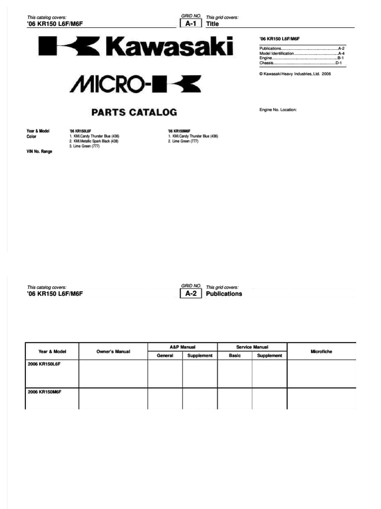 PDF Kawasaki KR 150 Catalogodepartes Compress | PDF | Vehicle ...