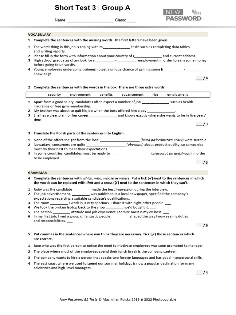 New Password B2 ST 3A | PDF | Human Communication | Business