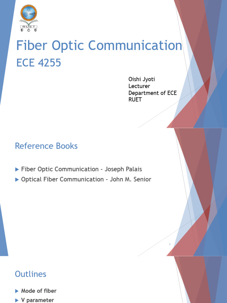 Lecture 3 | PDF | Optical Fiber | Dispersion (Optics)