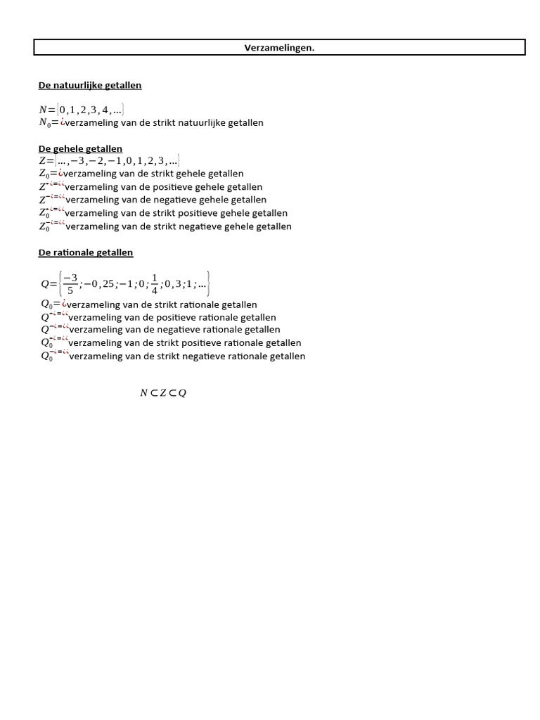 00a Overzicht Rekenen Met Getallen B | PDF