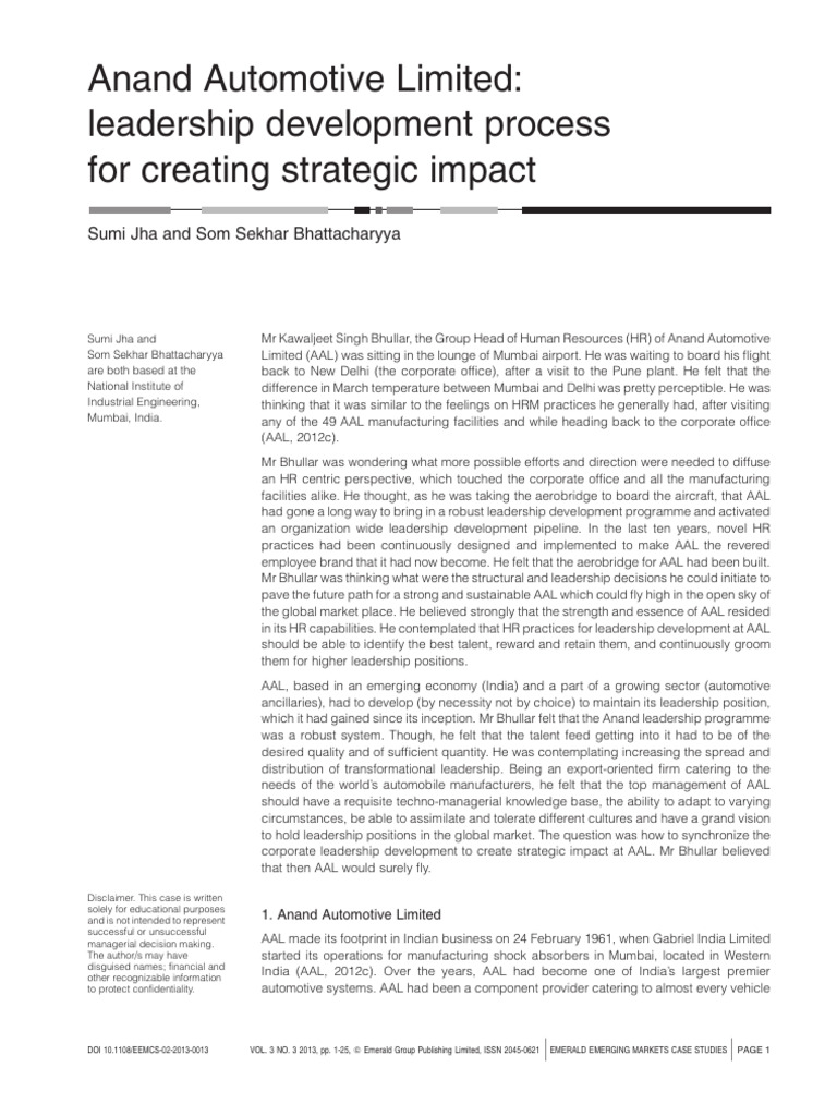 C6 - Anand Automotive Limited - Leadership Development Process For ...