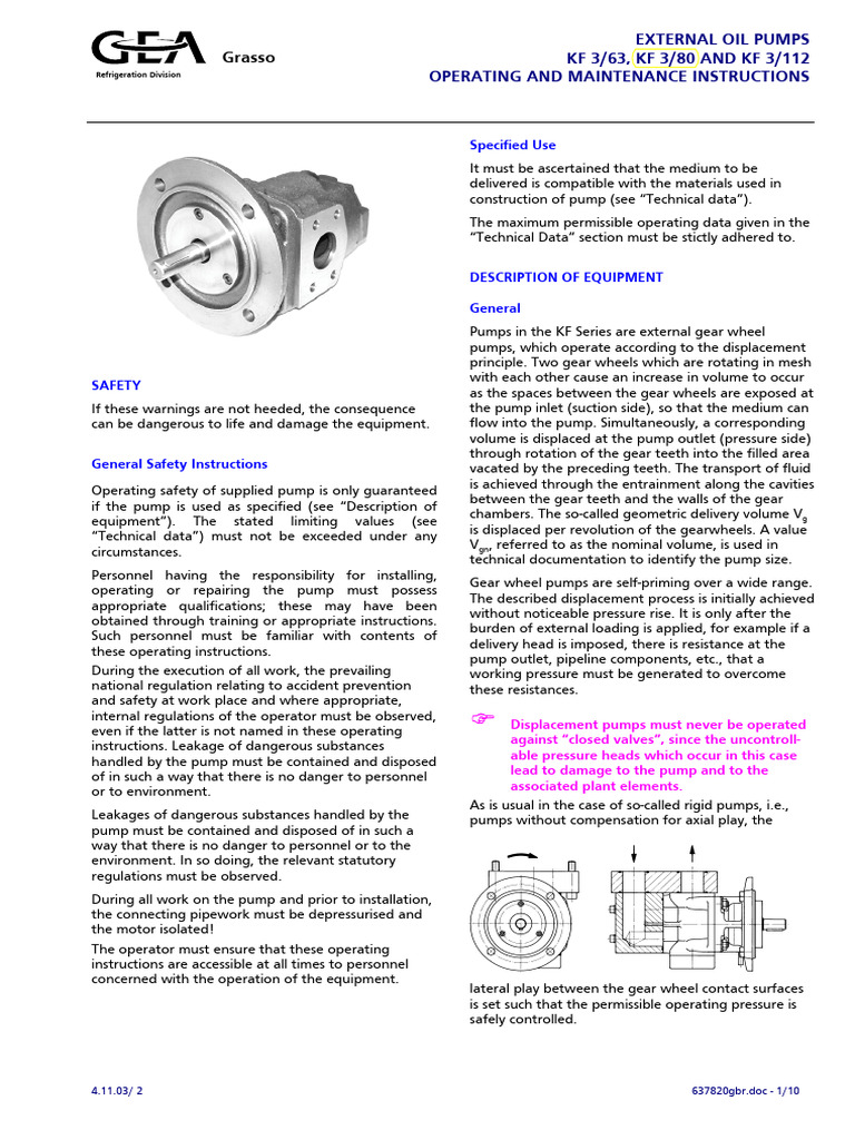 Grasso Oil Pump | PDF | Pump | Leak