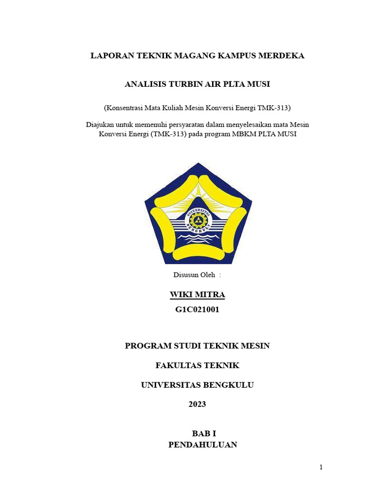 Laporan Teknik Mesin Konversi Energi | PDF