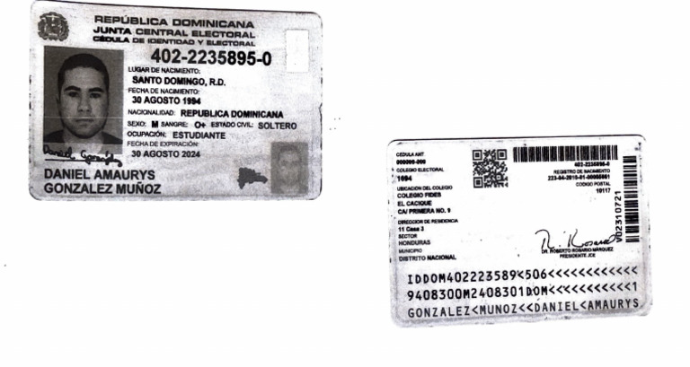 Cedula Daniel G | PDF Cedula Daniel G | PDF