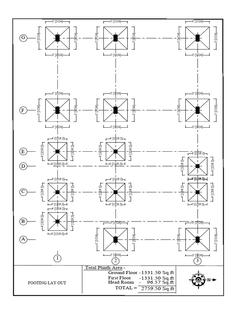 Footing Layout | PDF