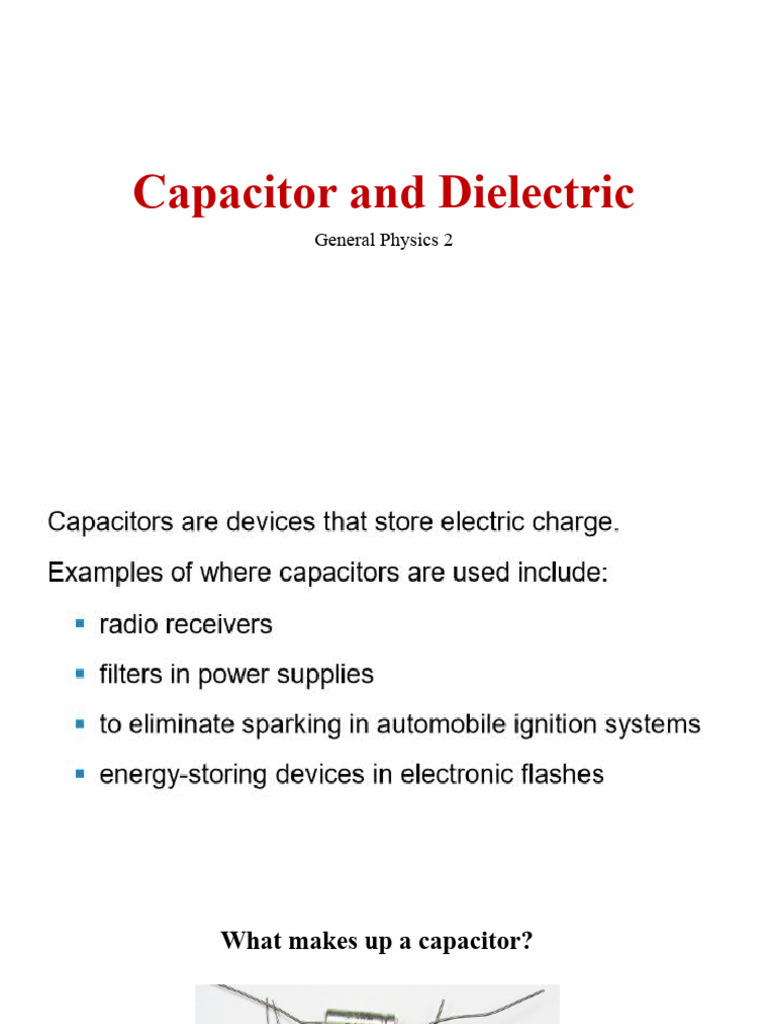 Physics 2: Capacitors & Circuits | PDF | Capacitance | Capacitor