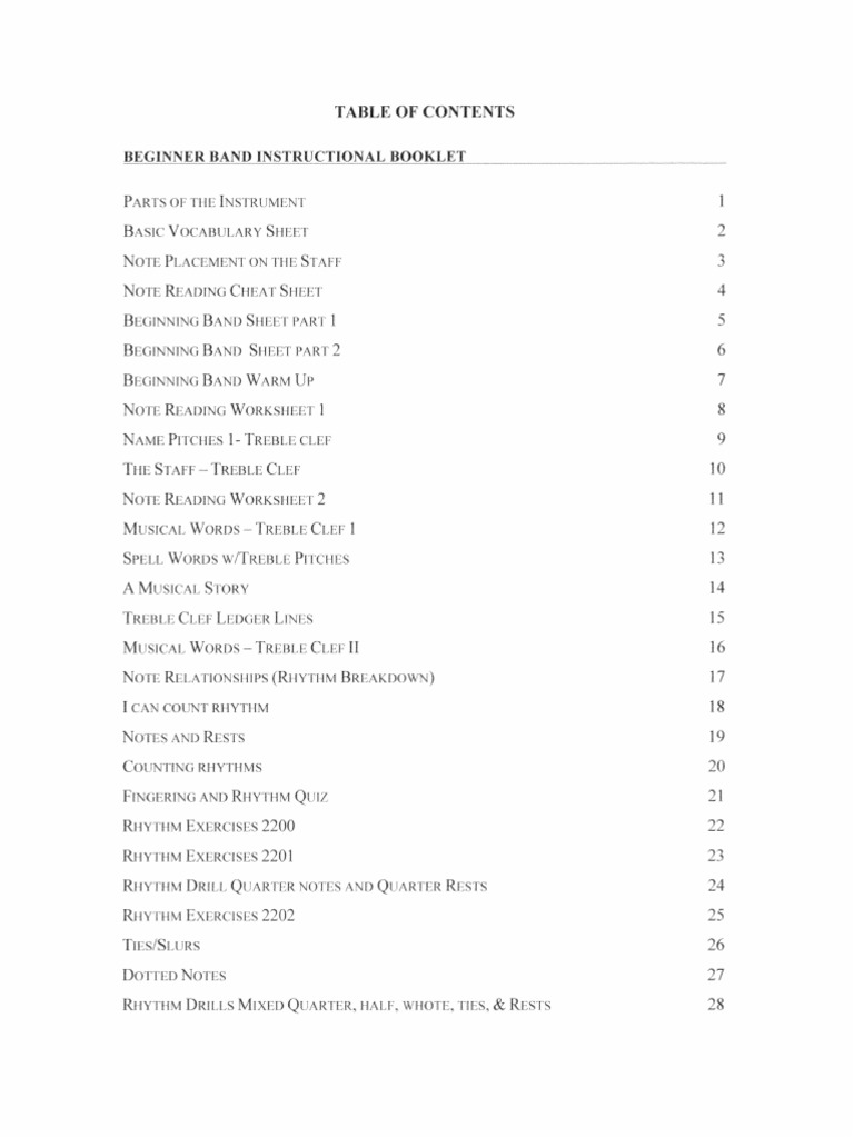6th Grade Clarinet | PDF