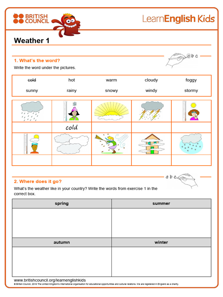 Worksheets Weather 1 | PDF | Applied And Interdisciplinary Physics ...