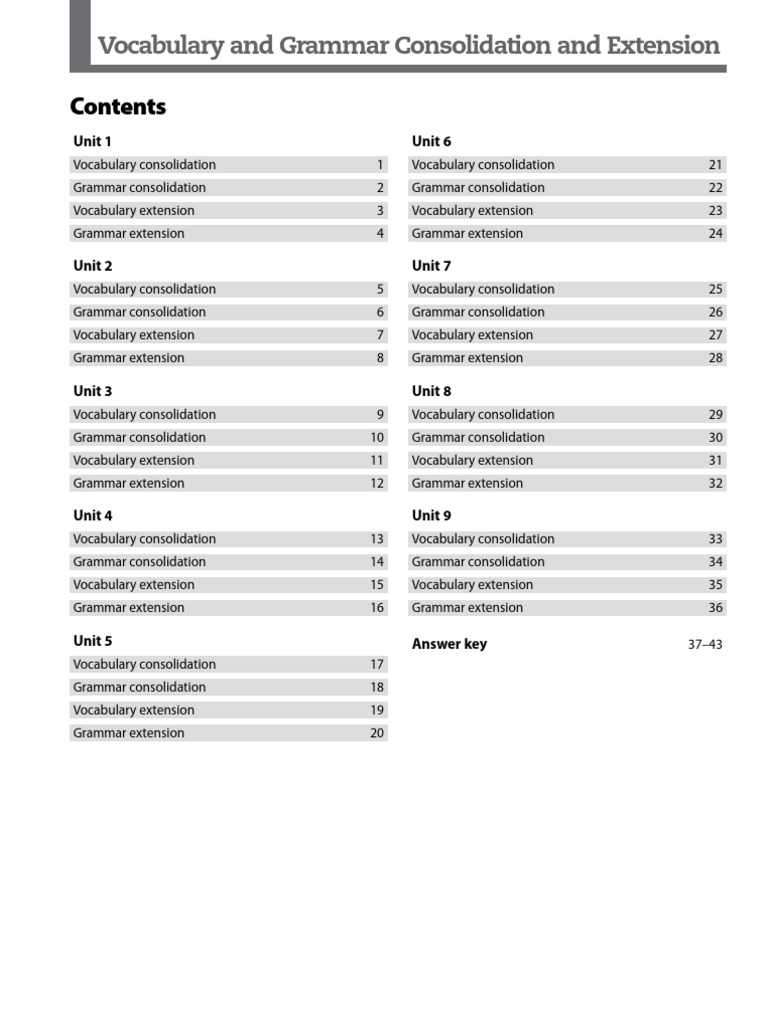 Vocabulary and Grammar Guide | PDF | Adverb | Plural