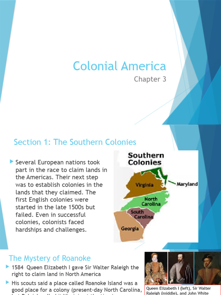 1 Jamestown Roanoke Southern Colonies | PDF | Roanoke Colony | Slavery