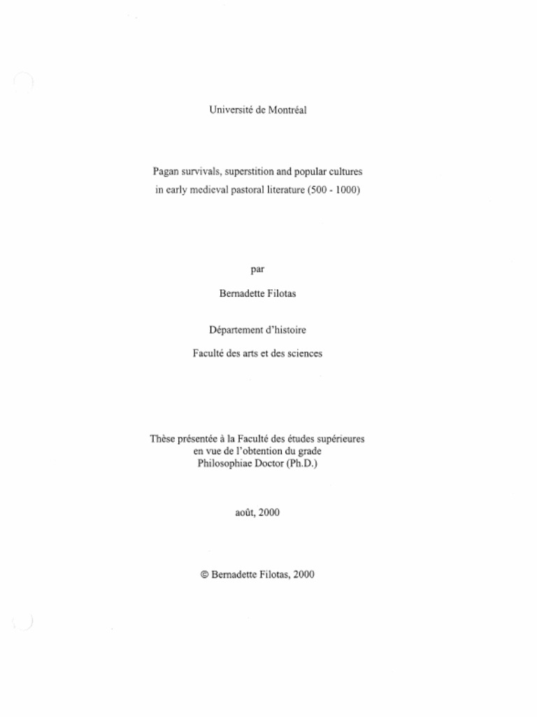 Pagan Survivals, Superstition and Popular Cultures in Early Medieval ...
