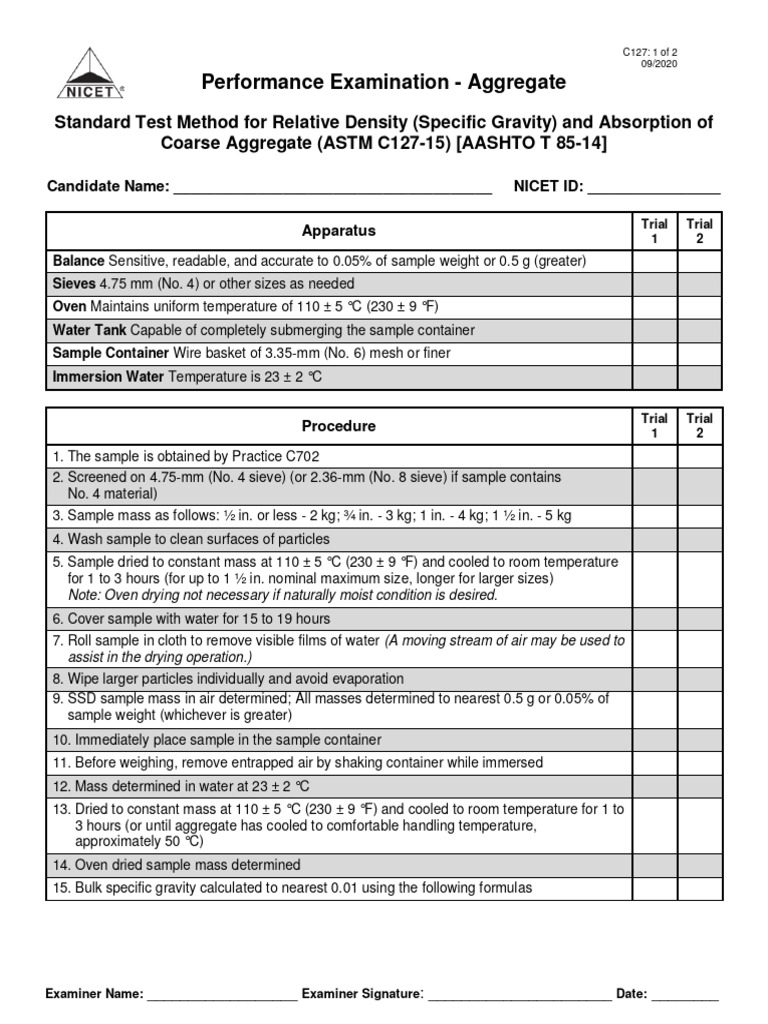 Standard Test Method For Relative Density (Specific Gravity) and ... Standard Test Method For Relative Density (Specific Gravity) and ...