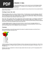 Rubik'S Cube Solution: Printable Cheat Sheet: Step 1: Cross Step 2 ...