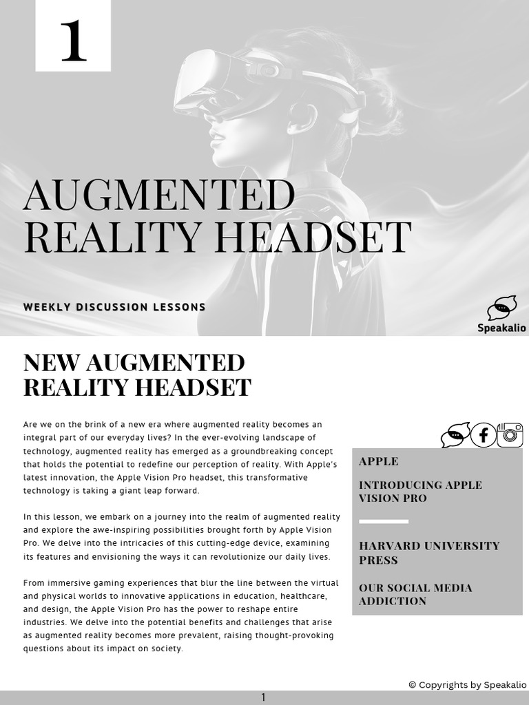 #001 PL B&W Augmented Reality | PDF | Augmented Reality | Reality