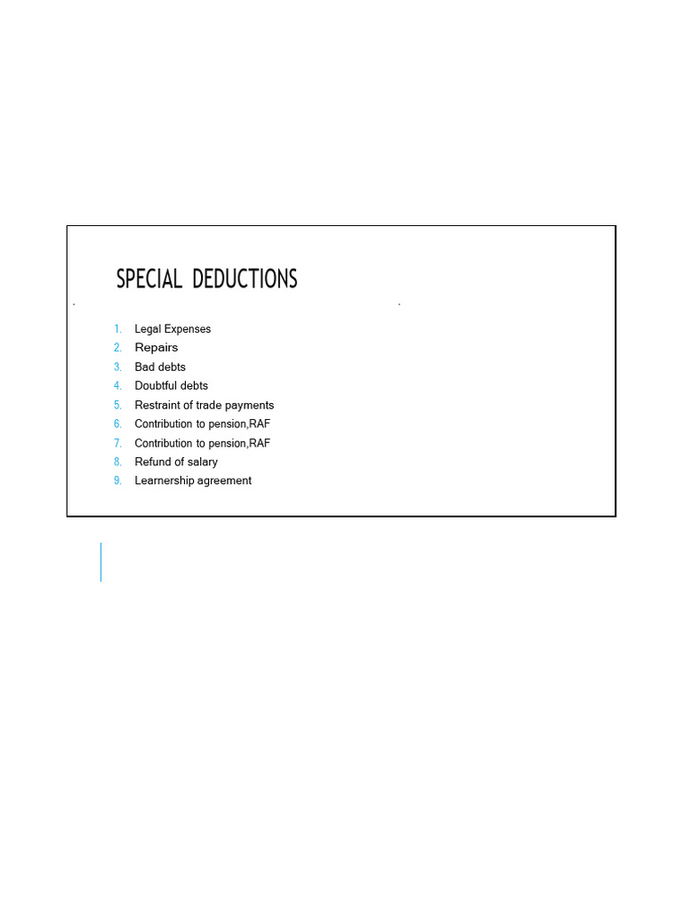 CTAA 031 - 2023 Special Deductions | PDF | Tax Deduction | Expense