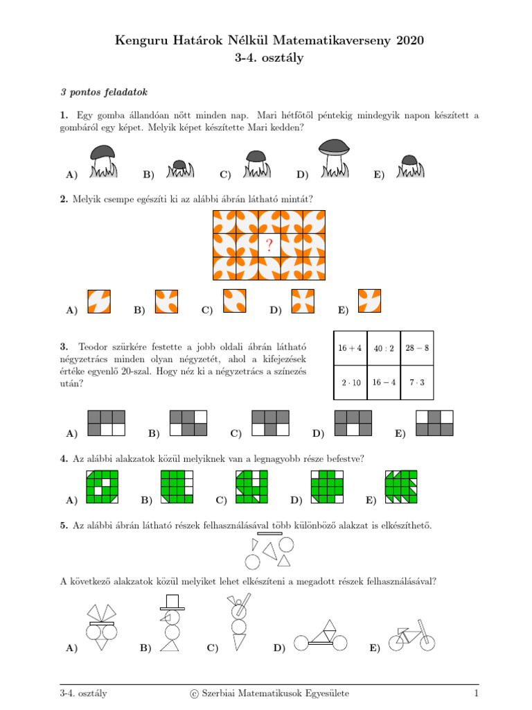 Ecolier 2020 Madj | PDF