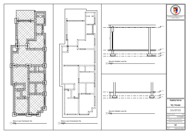 PLANO CIMENTACION LOSA DE PISO Y TECHO | PDF
