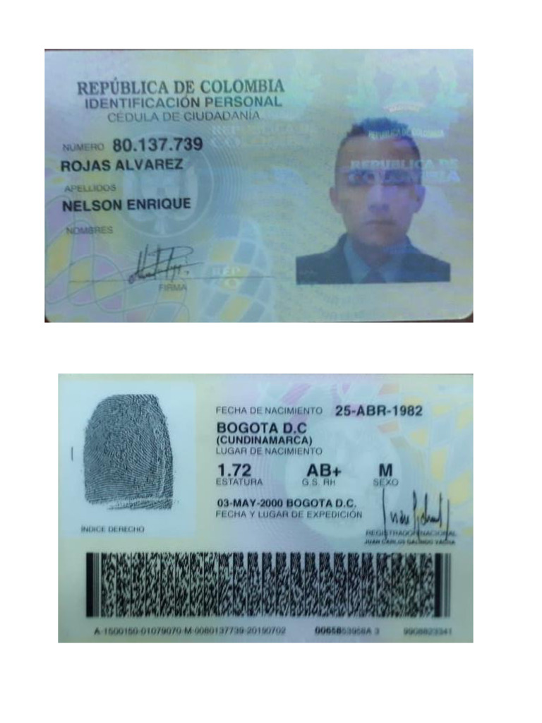 Cédula Nelson Rojas cc.80137739 | PDF