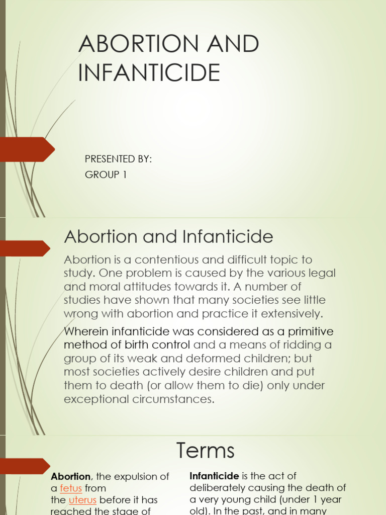 Abortion and Infanticide | PDF