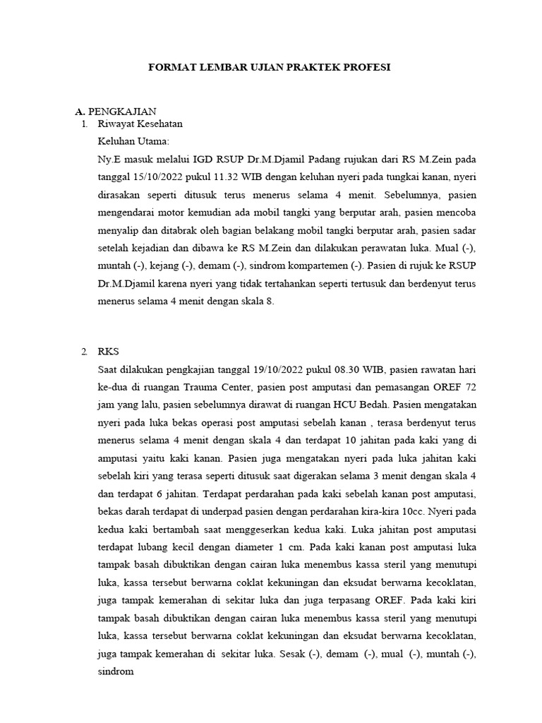 Revisi - Oktaghina Jennisya - Post Amputasi Dan Post Pemasangan OREF ...