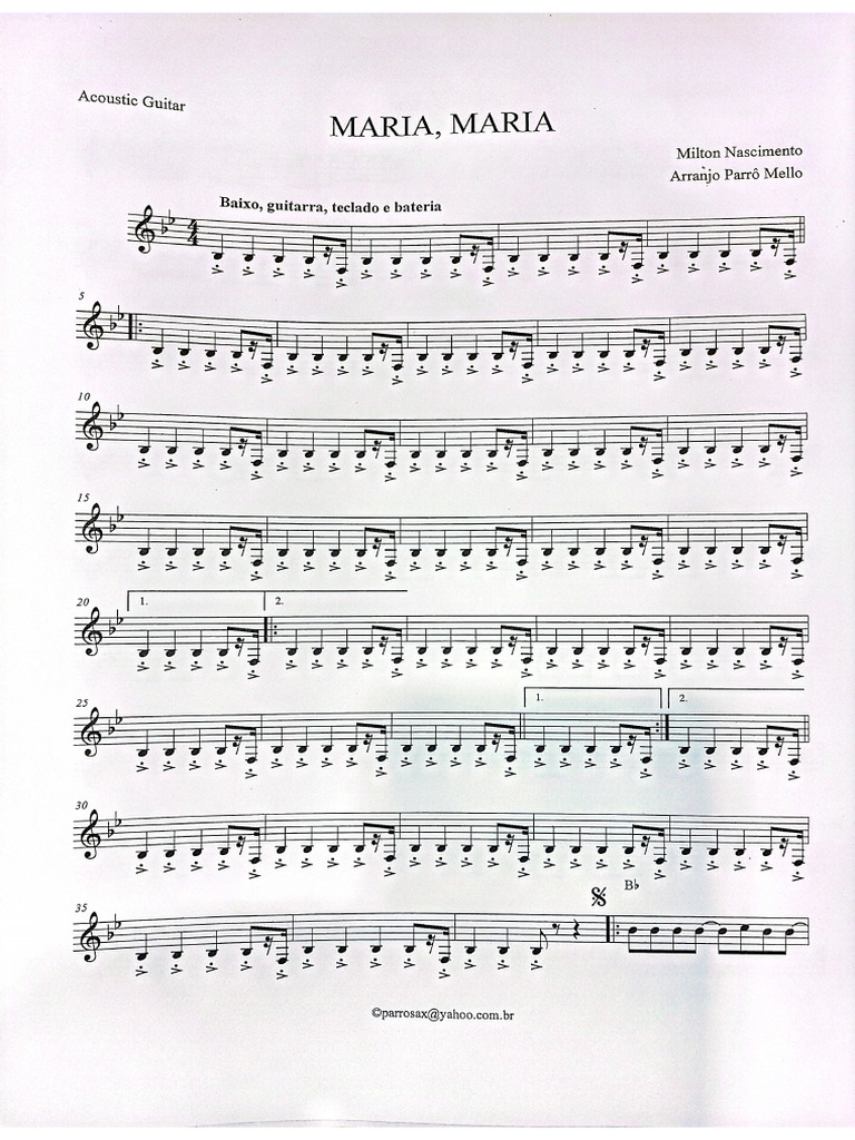 Maria, Maria - Guitarra | PDF