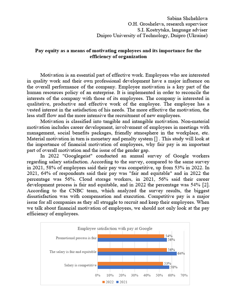 Pay Equity: Key to Employee Motivation | PDF | Employment | Equal Pay ...