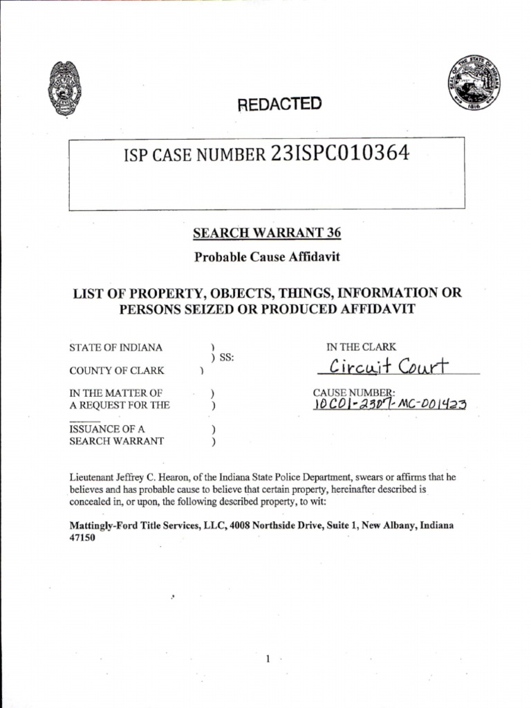 Request for Search Warrant | PDF | Affidavit | Common Law