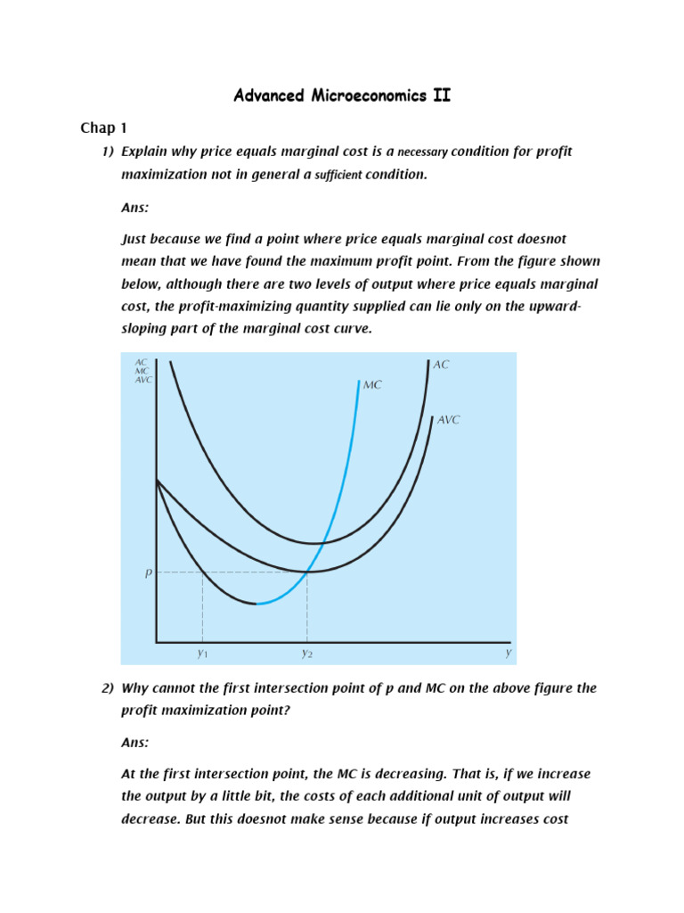 Advanced Microeconomics II Q & A | PDF | Monopoly | Demand