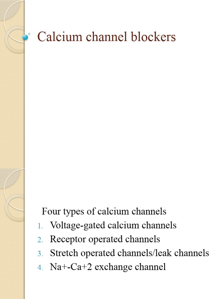 Calcium Channel Blockers Pharmacology | Download Free PDF | Heart ...