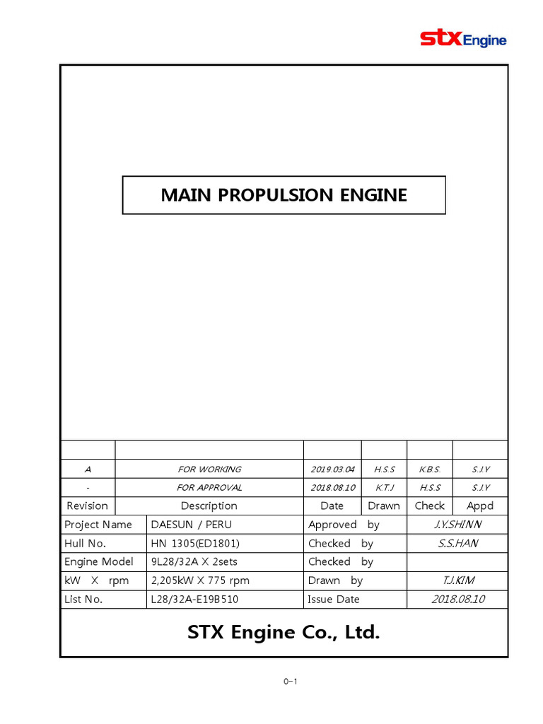 Ed1801 9l2832a Working DWG Main Engine Rev0 - 190402 | PDF | Engines ...