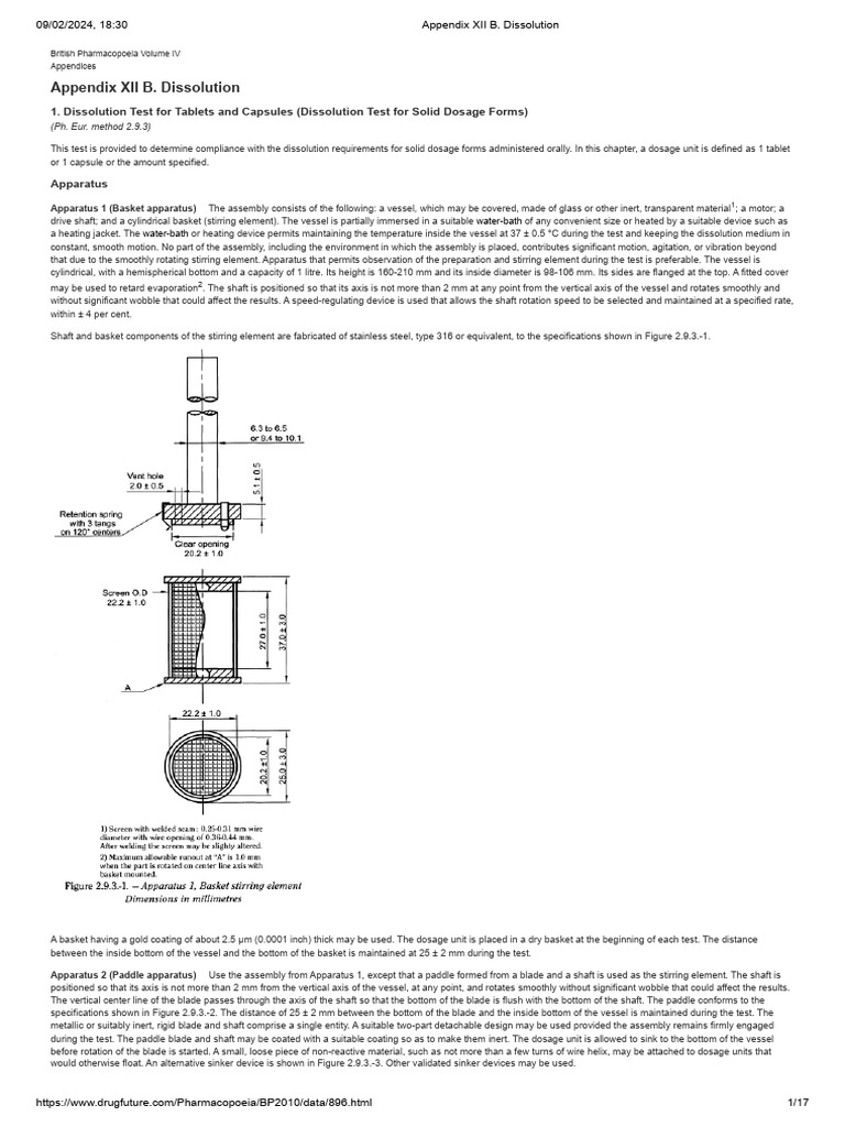 Appendix XII B. Dissolution | PDF | Ph | Buffer Solution
