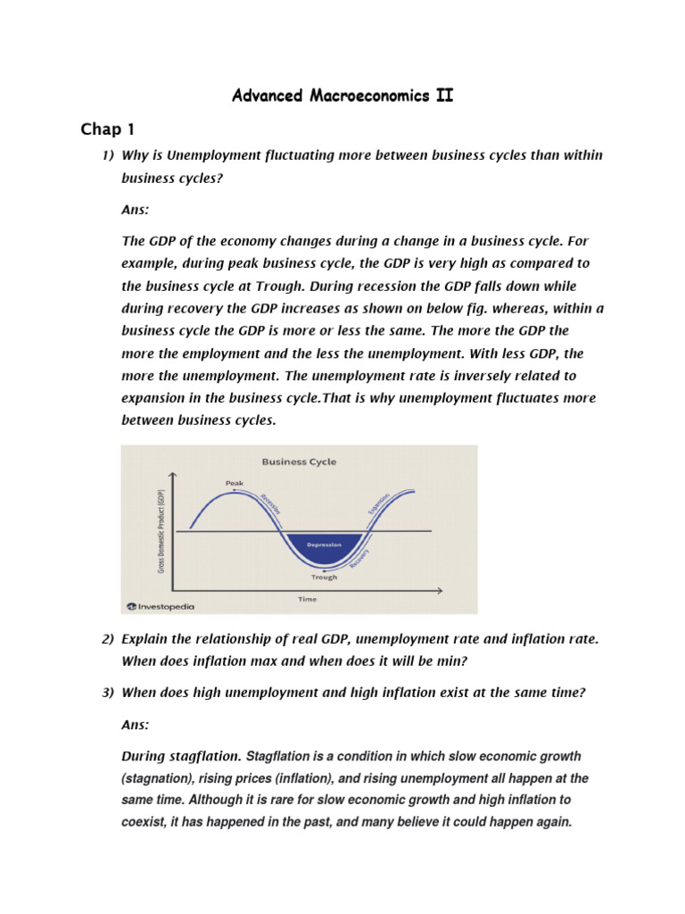 Advanced Macroeconomics II | PDF | Business Cycle | Inflation
