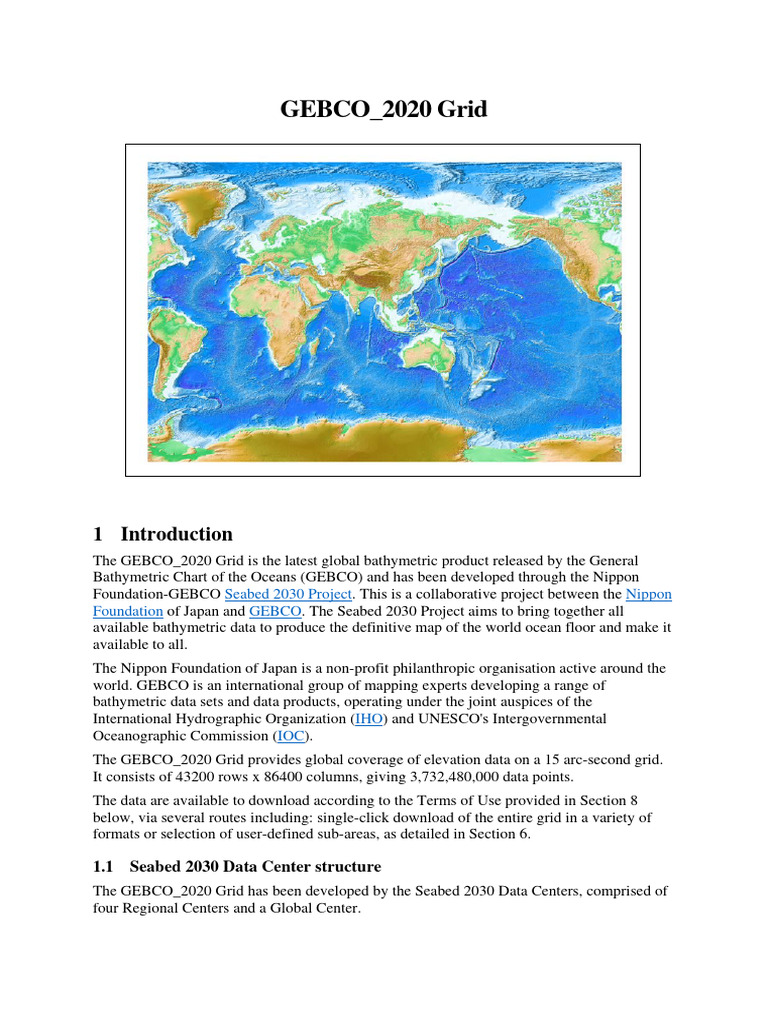 Gebco 2020 Grid | Download Free PDF | Hydrography | Oceanography