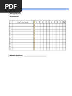 Daily Cigarette Count Sheet Template | PDF