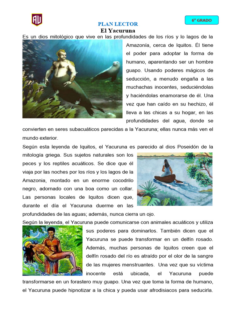 La Leyenda del Yacuruna en Iquitos | PDF | Libros para adolescentes ...