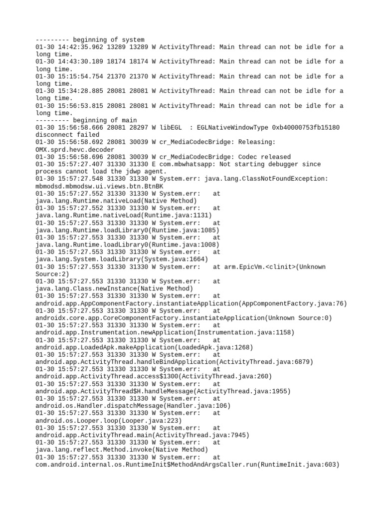 Logcat | PDF | Java (Programming Language) | Software Engineering Logcat | PDF | Java (Programming Language) | Software Engineering