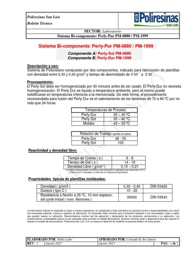 Ficha Técnica PU | PDF