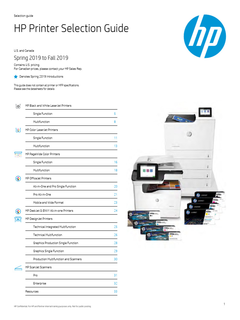 HP Selection Guide | PDF | Printer (Computing) | Hewlett Packard