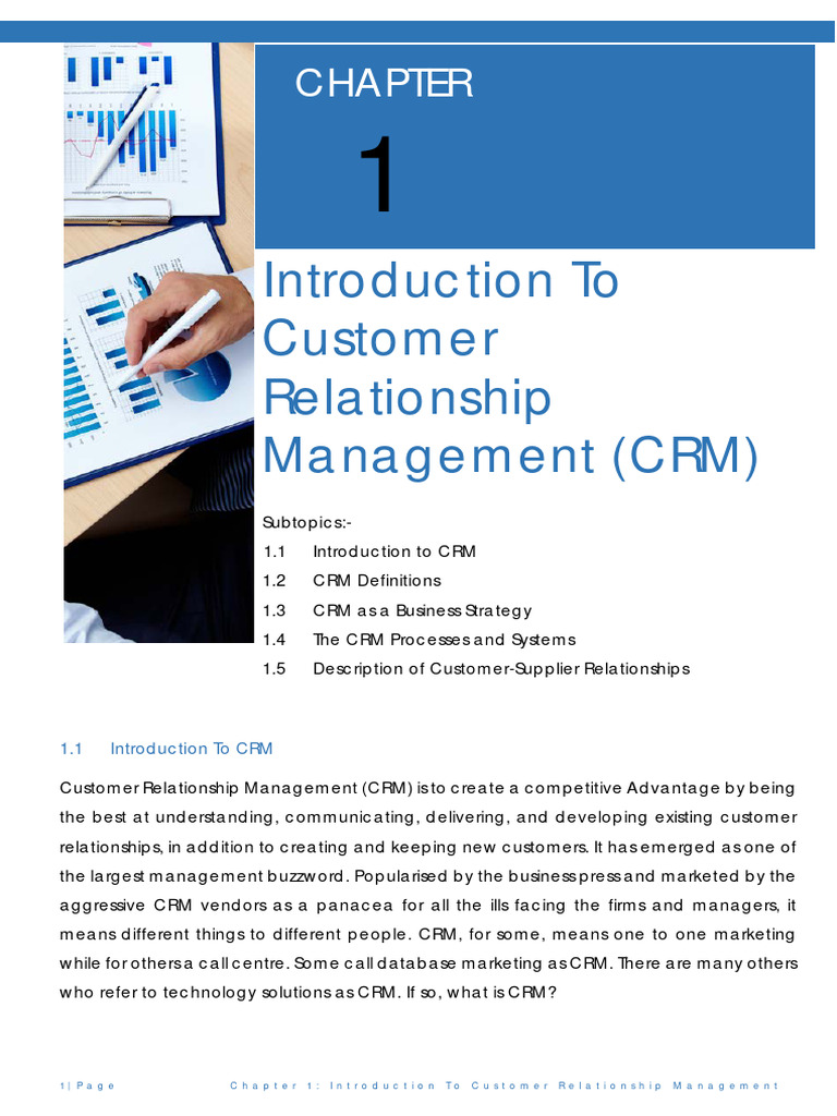 CRM CH 1 | PDF | Customer Relationship Management | Marketing