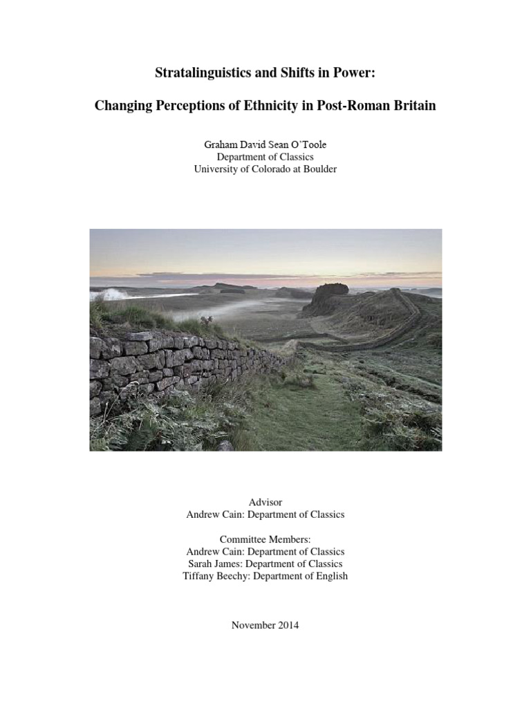 Stratalinguistics and Shifts in Power Changing Perceptions of Et | PDF ...