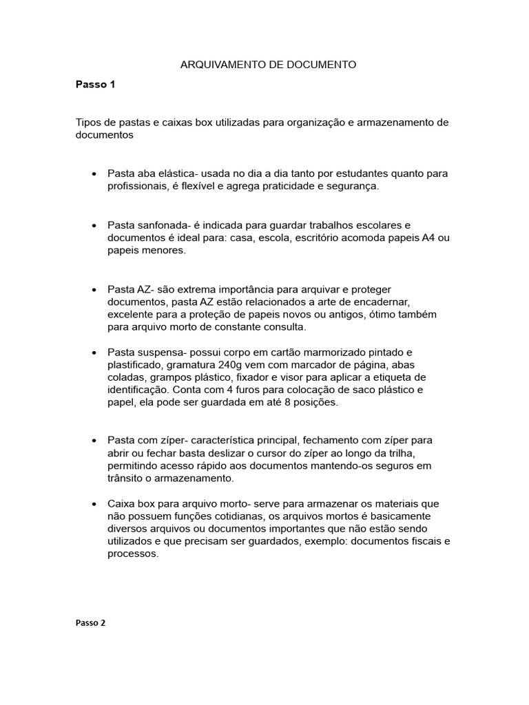 Arquivamento de Documento | PDF
