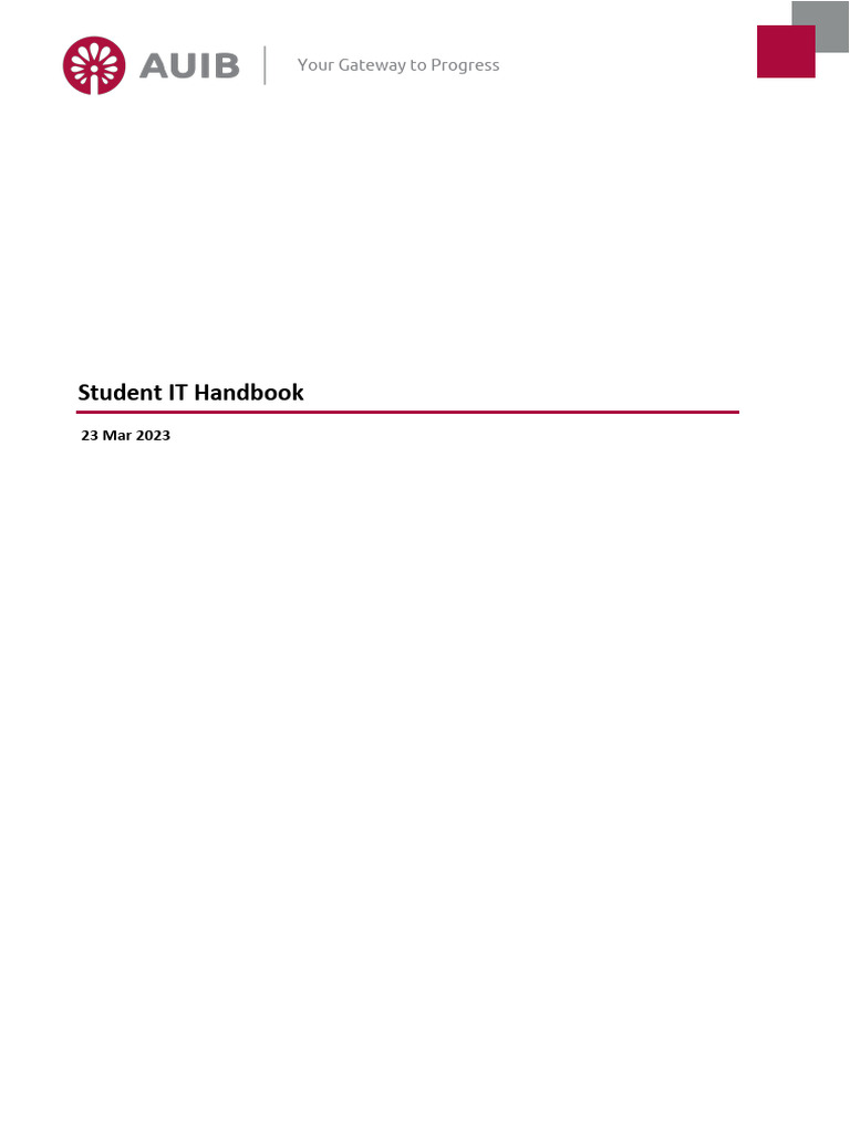 Student IT Handbook | PDF | Turnitin | Password