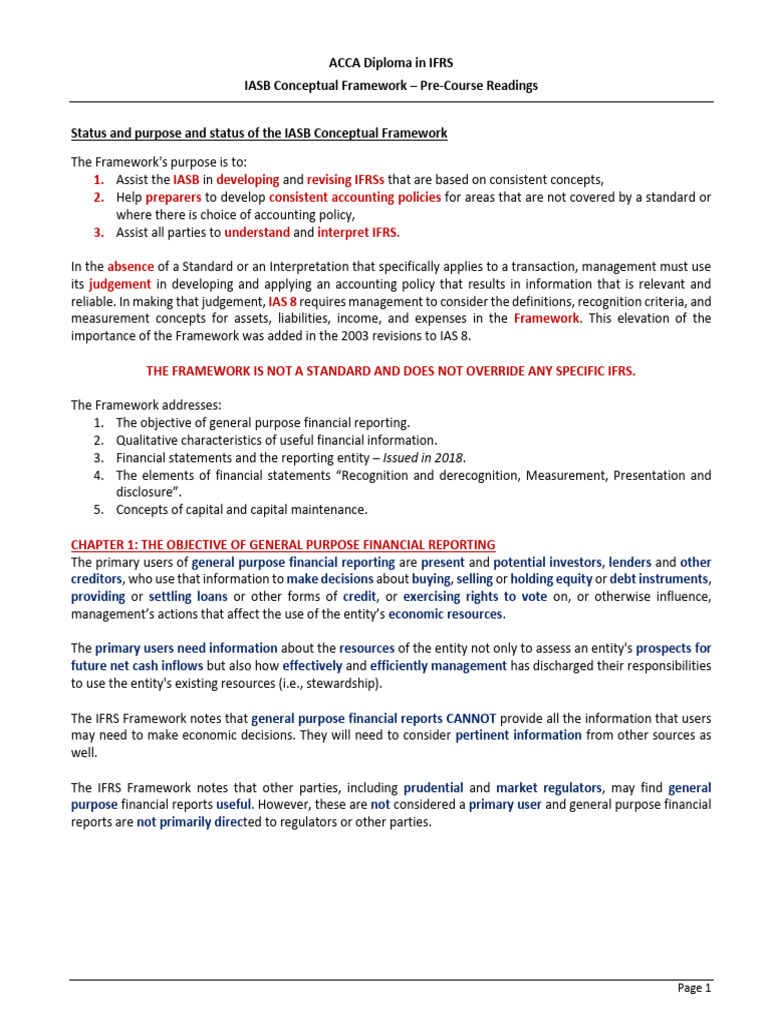 IASB Conceptual Framework Overview | PDF | International Financial ...