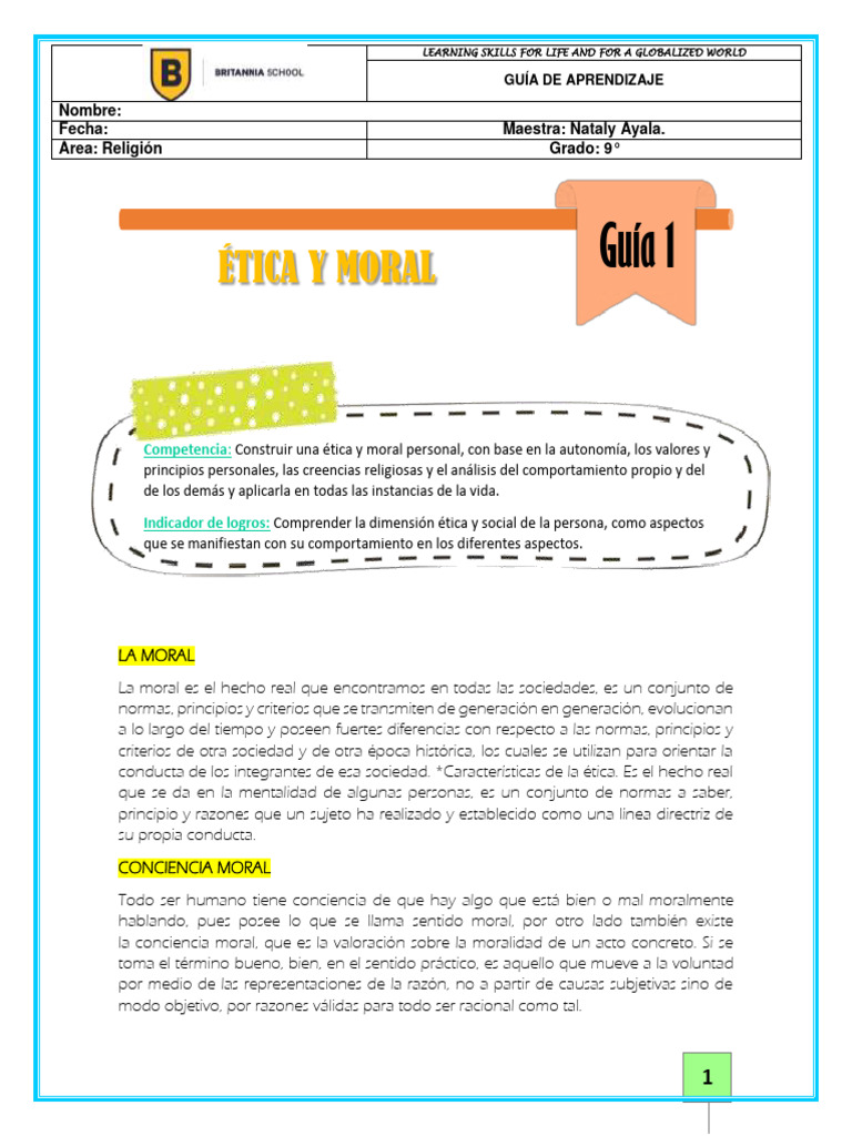 Guia Ética y Moral | PDF | Moralidad | Teorías filosóficas