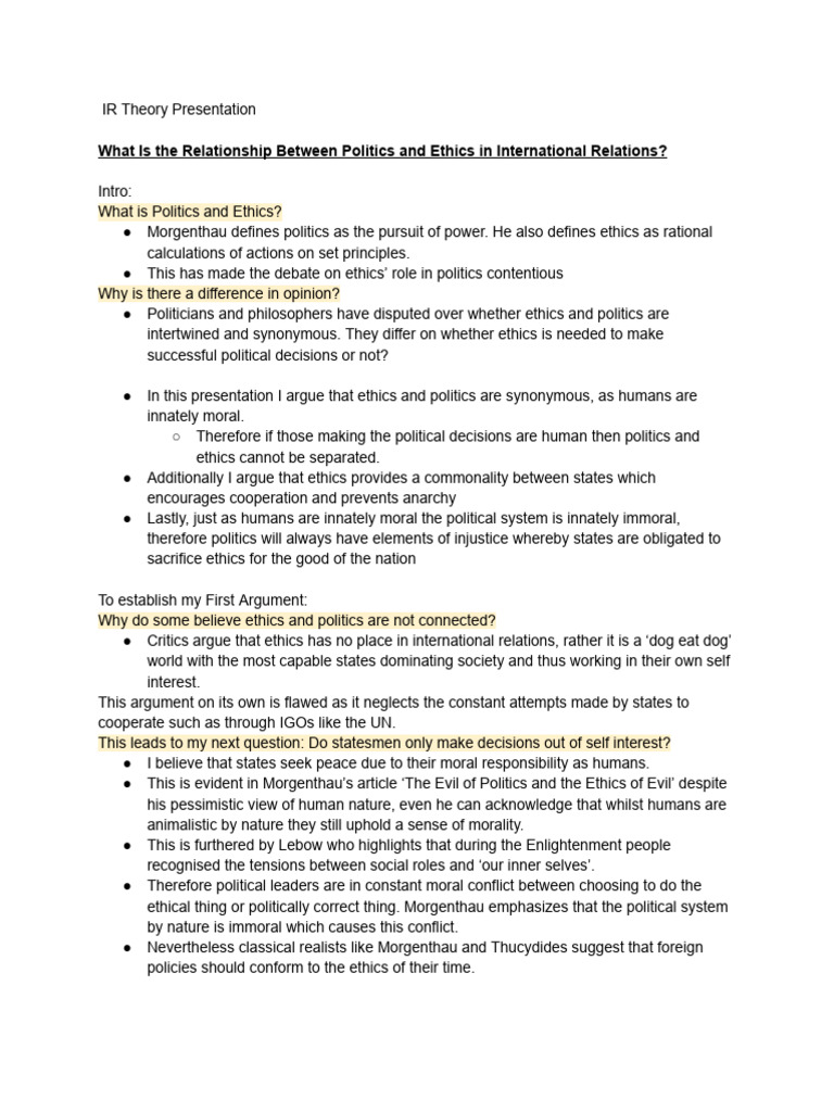 Ir Theory Presentation Pdf Philosophical Theories