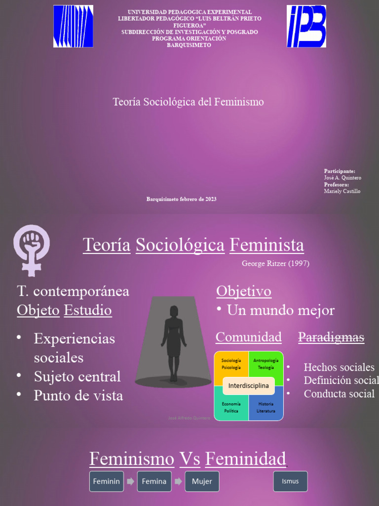 Teoría Del Feminismo | PDF | Estudios de género | Feminismo