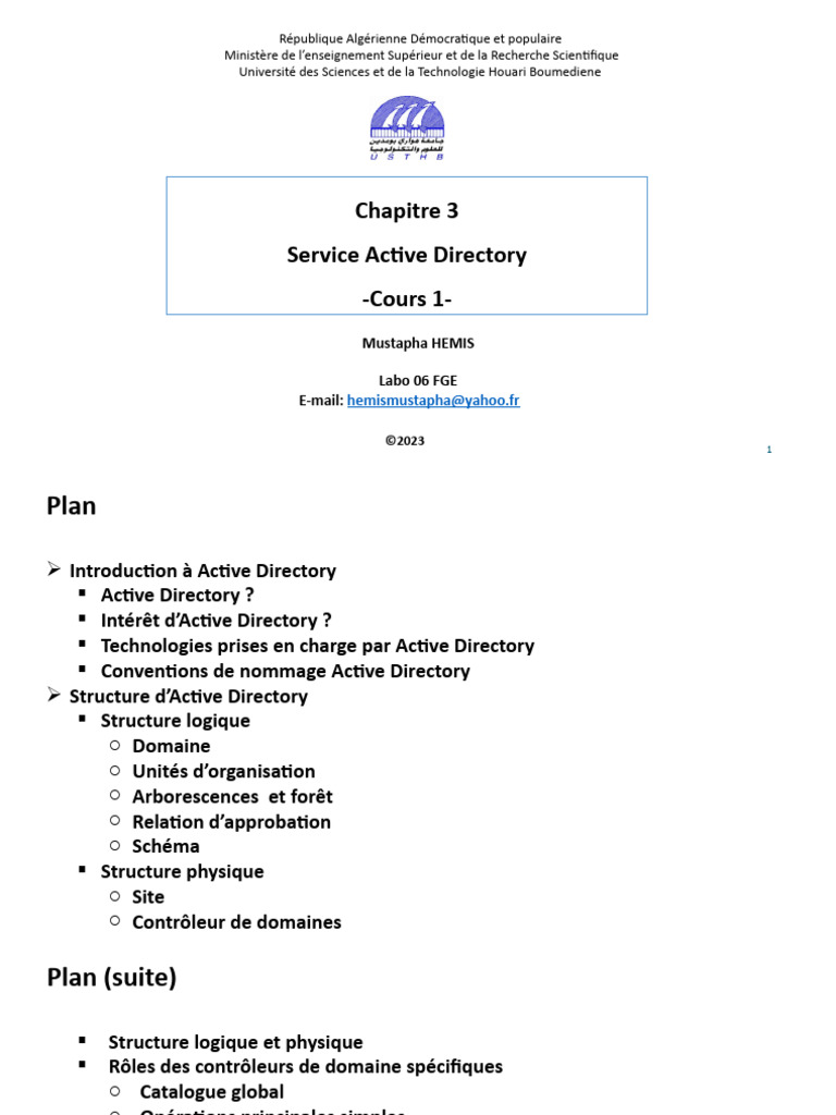 Introduction à Active Directory | PDF | Active Directory | Logiciel
