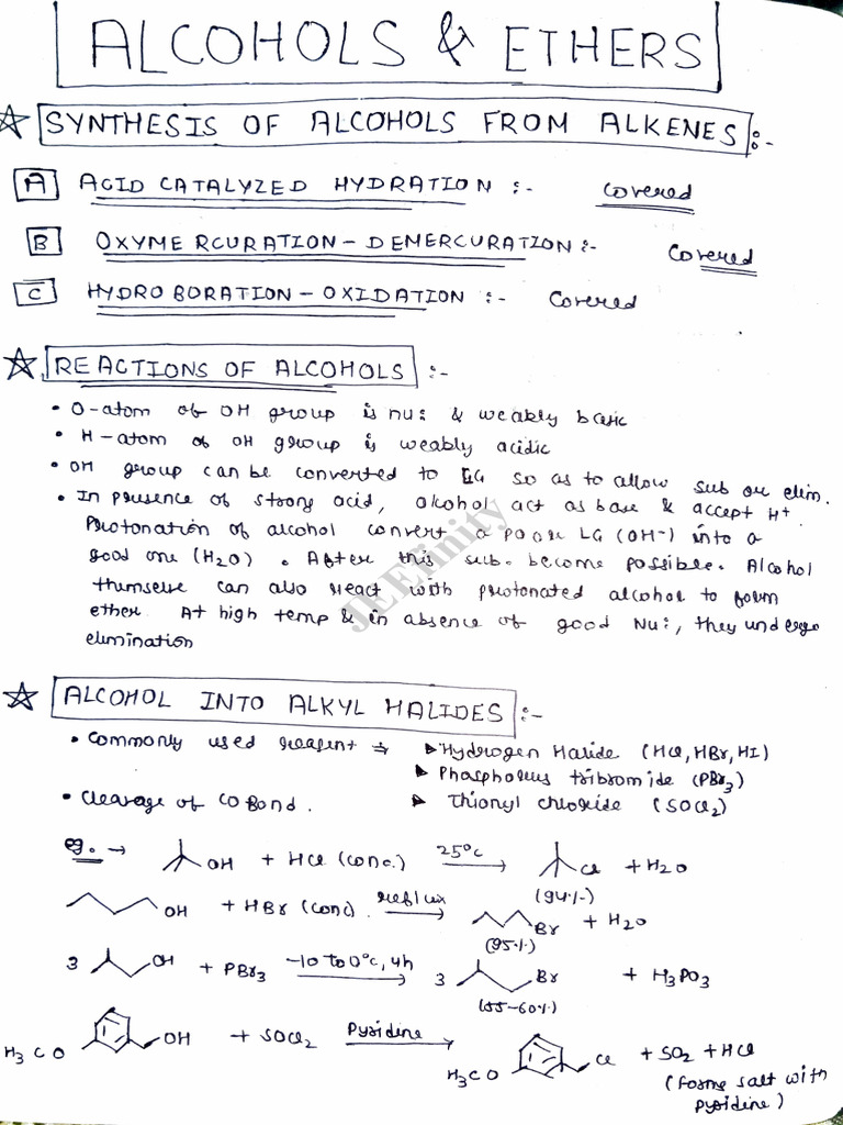 Alcohols & Ethers | PDF | Functional Group | Chemical Substances