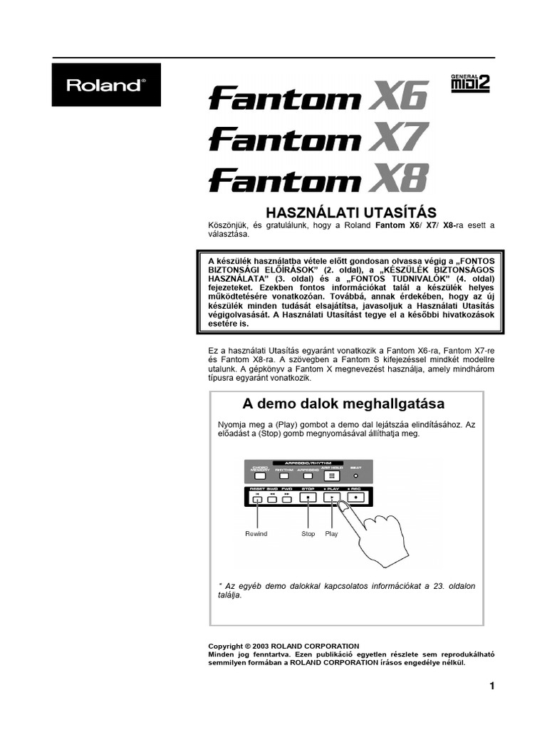 Fantom X6 X7 X8 | PDF