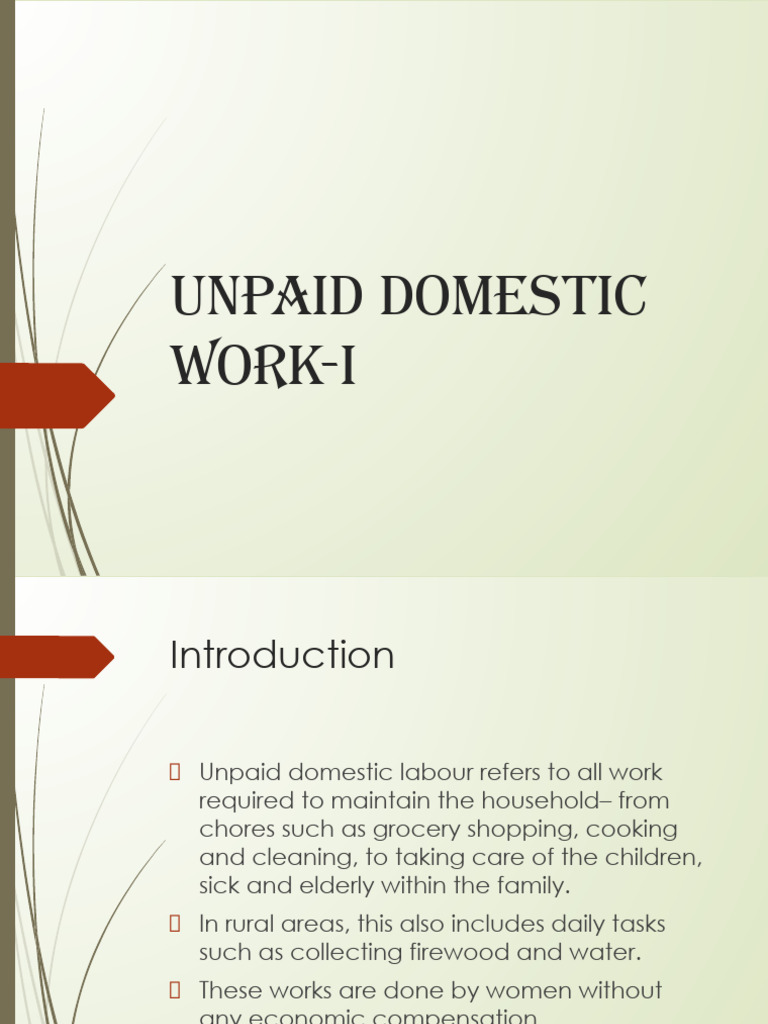 Unpaid Work | PDF